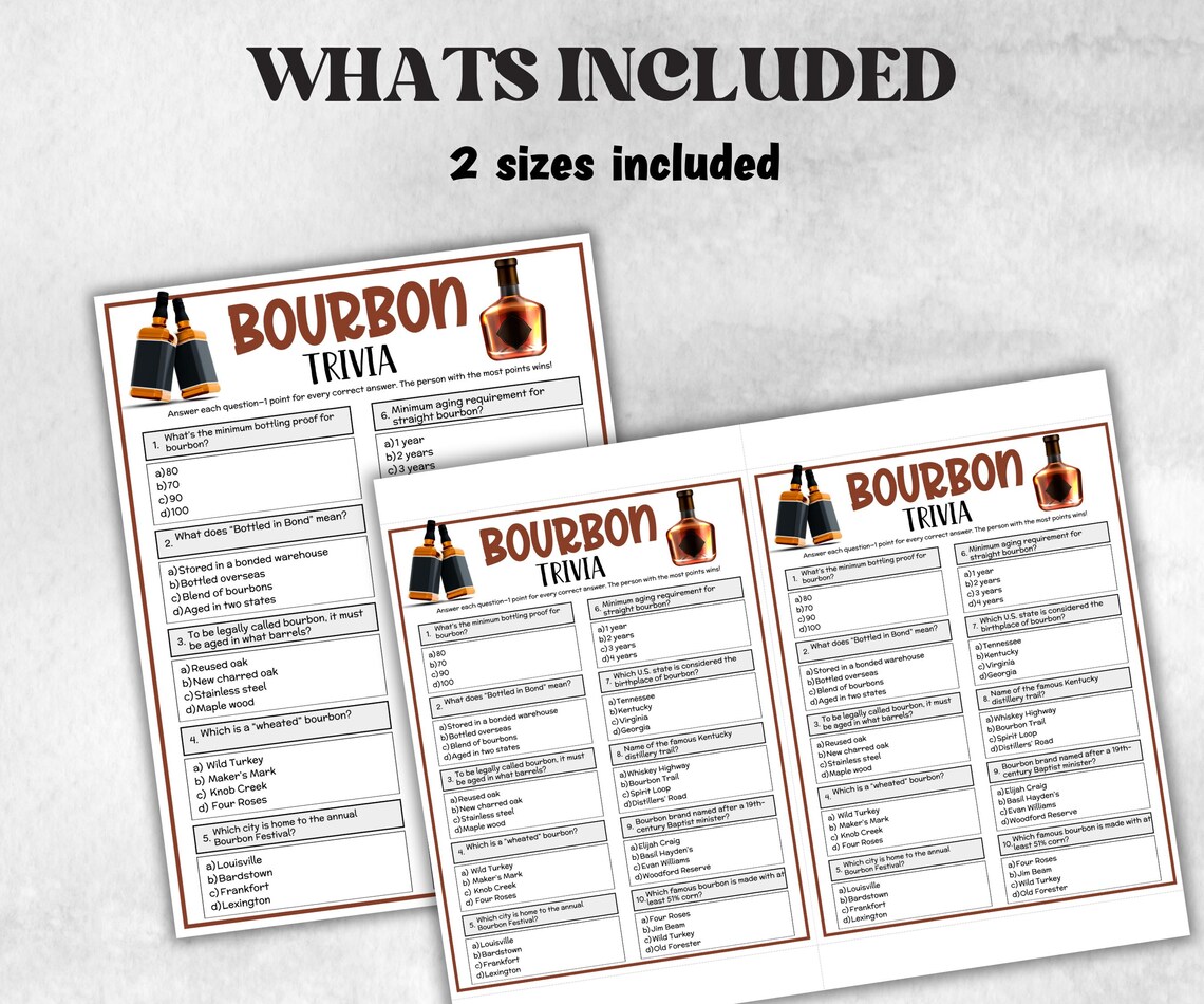 Bourbon Trivia Games, Whiskey Theme, Bourbon Racing Game, Kentucky ...