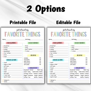 Teacher Favorite Things Survey, Get to Know My Team Survey, All About ...
