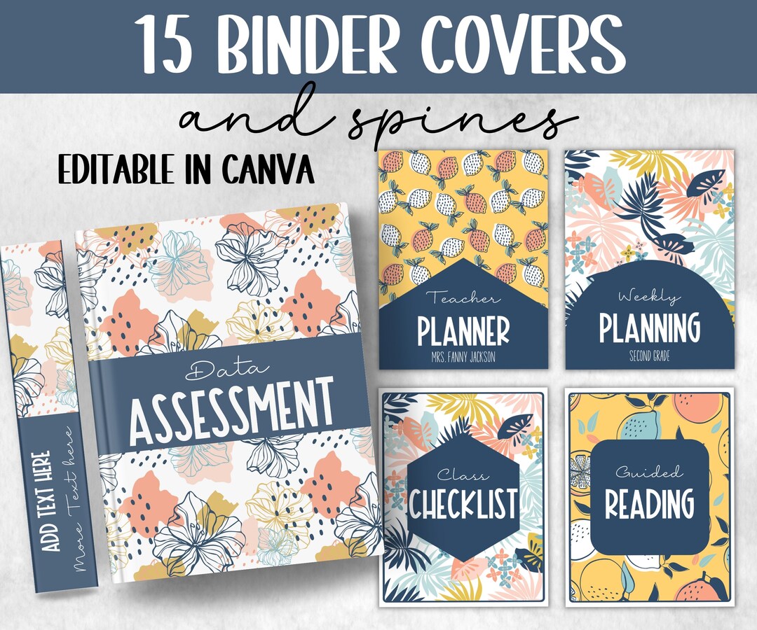 Tropical Summer School Binder Cover I Classroom Printable I Teacher ...