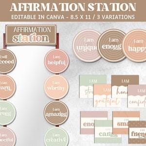 Class Student Affirmation Decor, Affirmation Station, Mirror Display ...