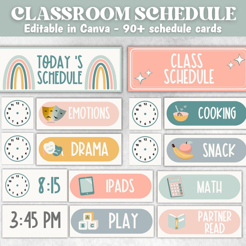 Prek Class Visual Schedule - Etsy