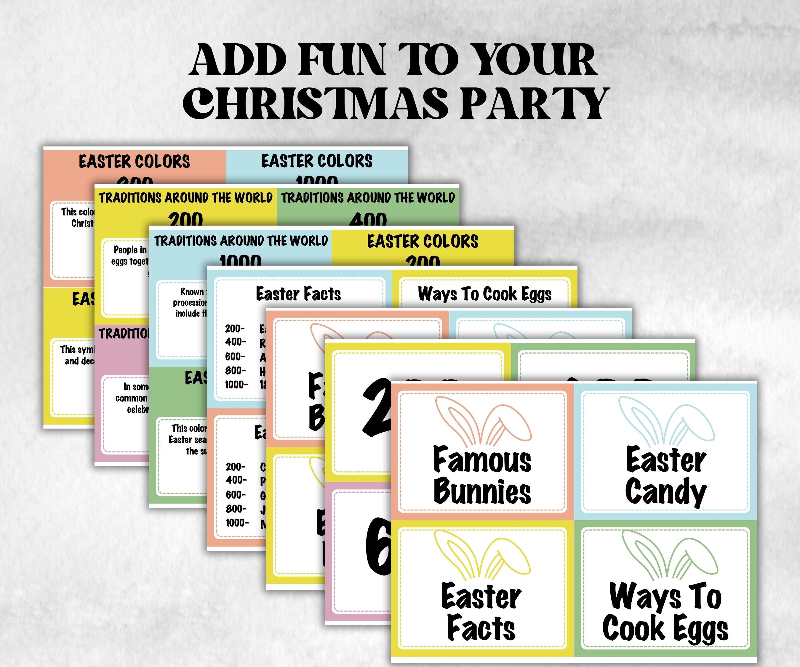 Easter Jeopardy Printable Trivia Game, Easter Family Feud, Office ...