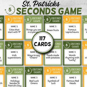 St. Patrick's Day 5 Second Printable Game, Fun Party Game, Office ...
