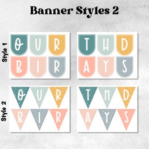 Classroom Birthday Display, Neutral Classroom Decor, Birthday Chart ...