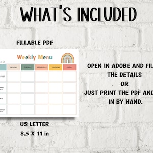 Home Daycare Weekly Menu Editable | Weekly Meal Planner | Preschool ...