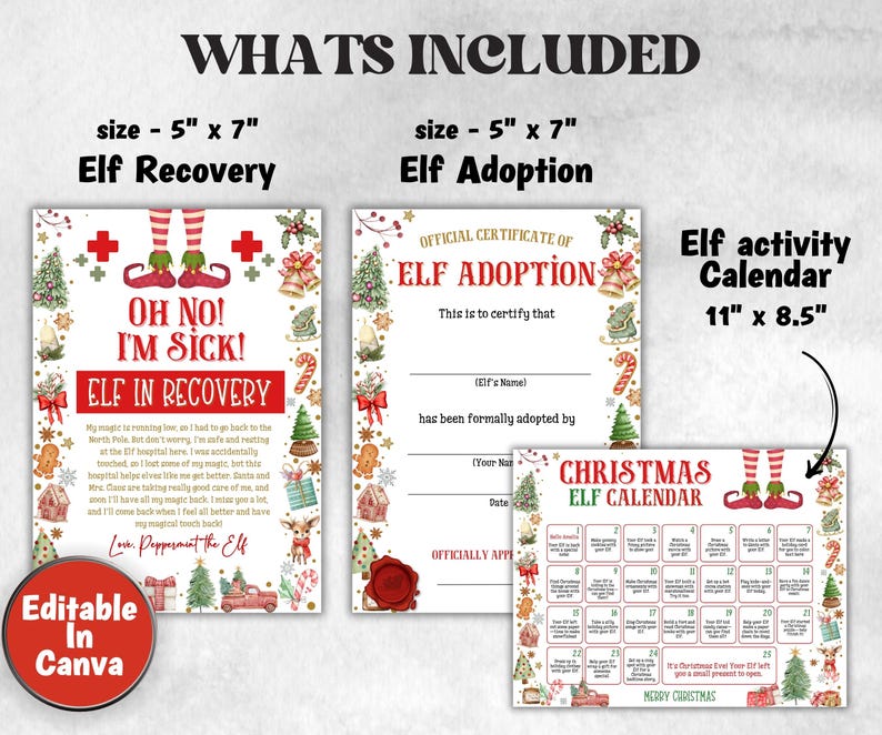 Christmas Elf Bundle, Elf Arrival Letter, Printable Elf Kit, Elf ...