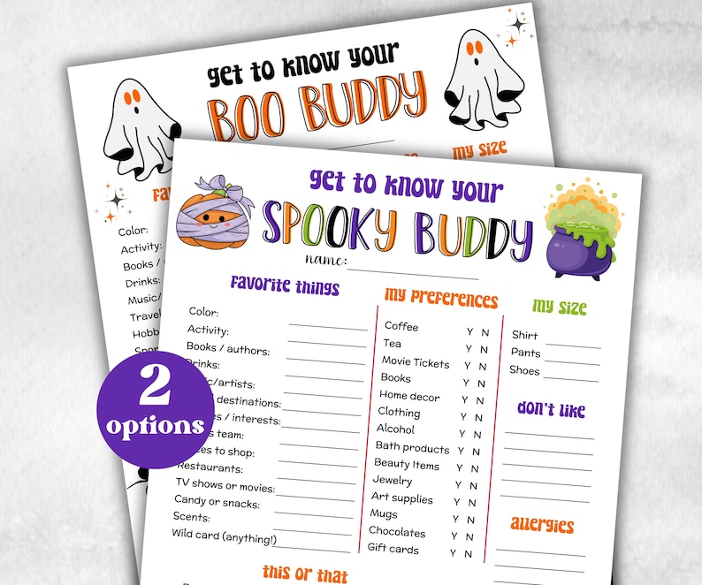Boo Buddy Survey, Questionnaire, Youve Been Booed, Boo Basket, Work ...