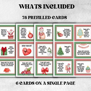 Classroom Xmas Activity, Gift Exchange Game Cards, White Elephant Gift ...
