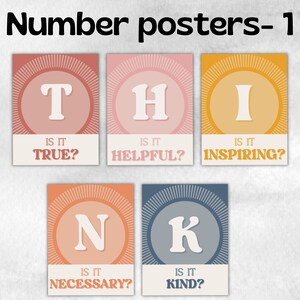 Classroom Think Posters, Therapy Office Decor, School Counselor, Think ...