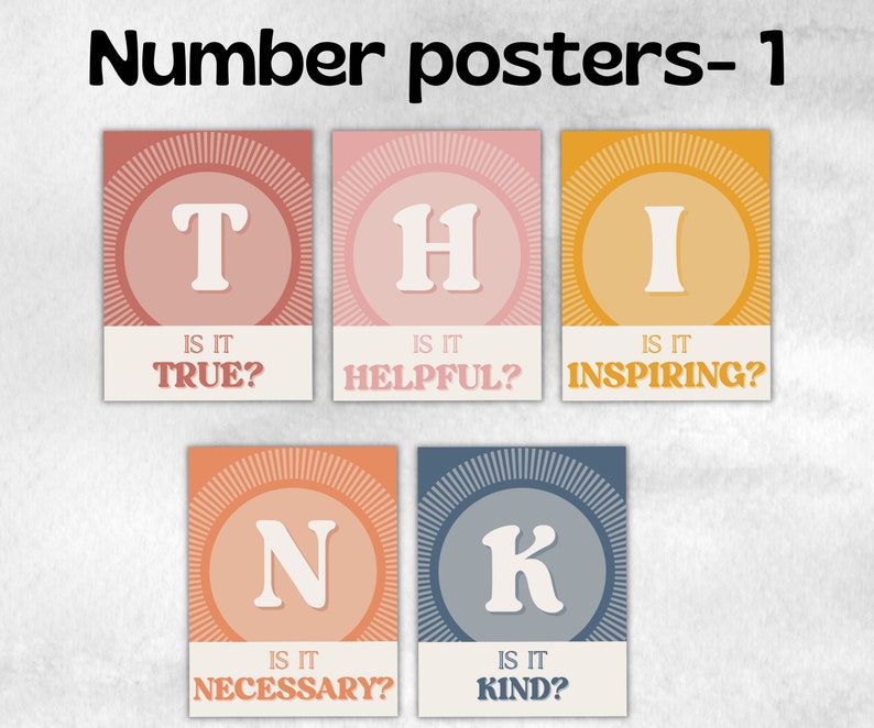 Classroom Think Posters, Therapy Office Decor, School Counselor, Think ...