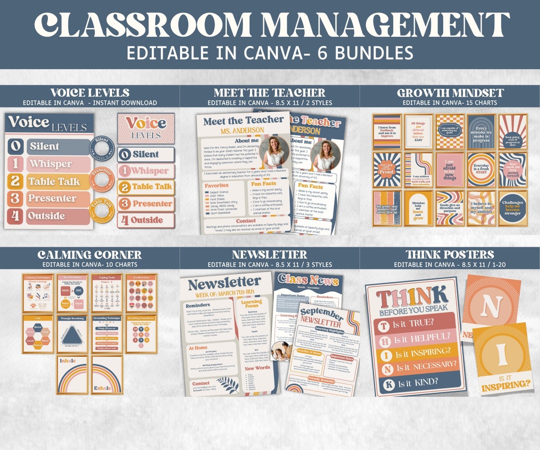 Classroom Management Bundle, Think Posters, Voice Levels, Meet the ...
