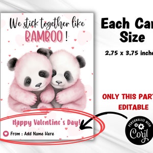 Panda Valentine's Day Card | Kids Valentines | Printable Valentine ...