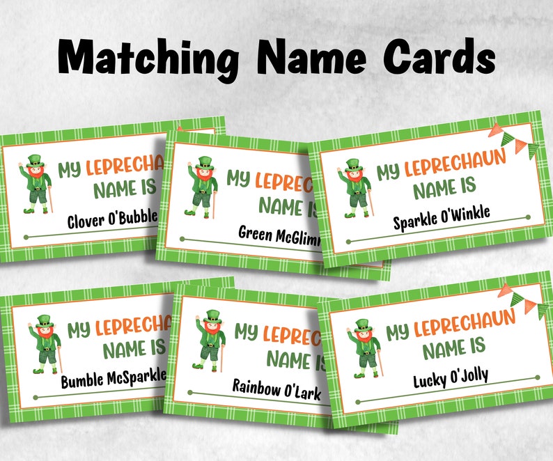 What's Your Leprechaun Name, St Patricks Day Games, Leprechaun Name Tag ...