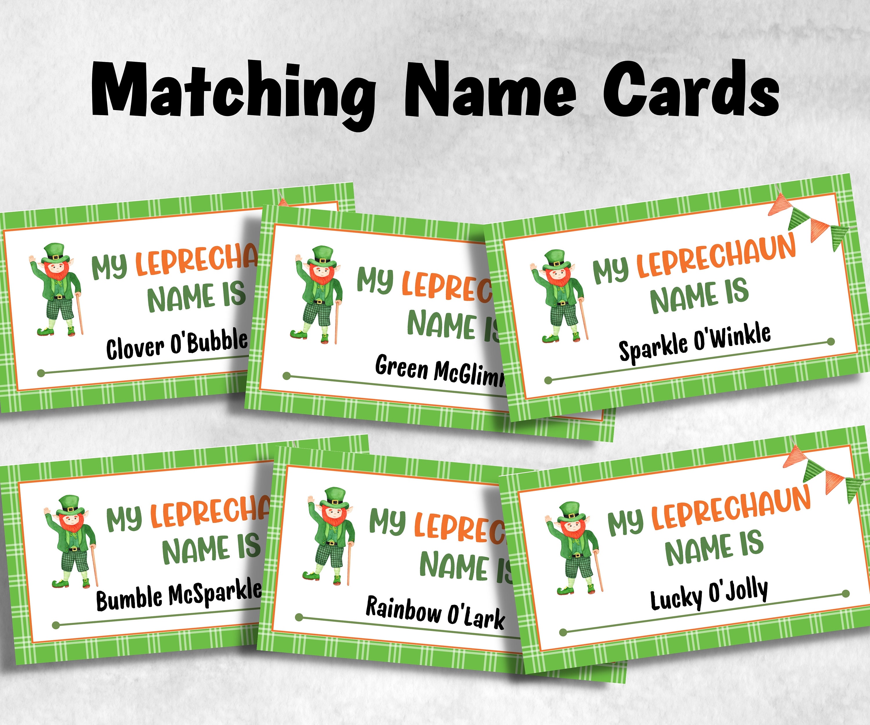 What's Your Leprechaun Name, St Patricks Day Games, Leprechaun Name Tag ...