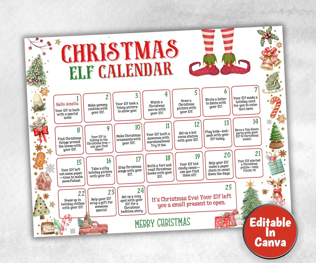 Christmas Elf Countdown, Christmas Activities, Kids Advent Calendar ...