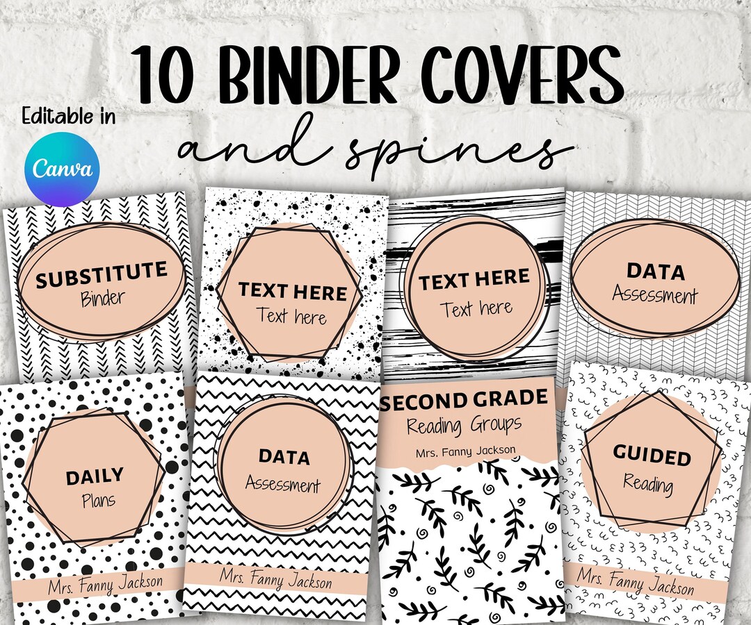 Editable Binder Covers and Spines I Printable Binder Cover I Homeschool ...