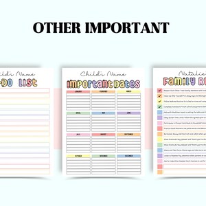 Daily Checklist | Command Center | School Routine | Behavior Chart ...