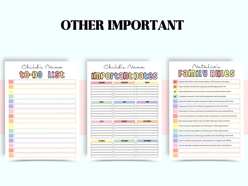 Daily Checklist | Command Center | School Routine | Behavior Chart ...