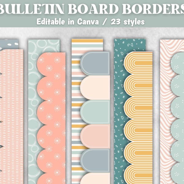 Pink Printable Bulletin Board Borders - Etsy