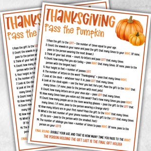 Pass the Pumpkin Game, Left Right Game, Gift Exchange,pass the Present ...