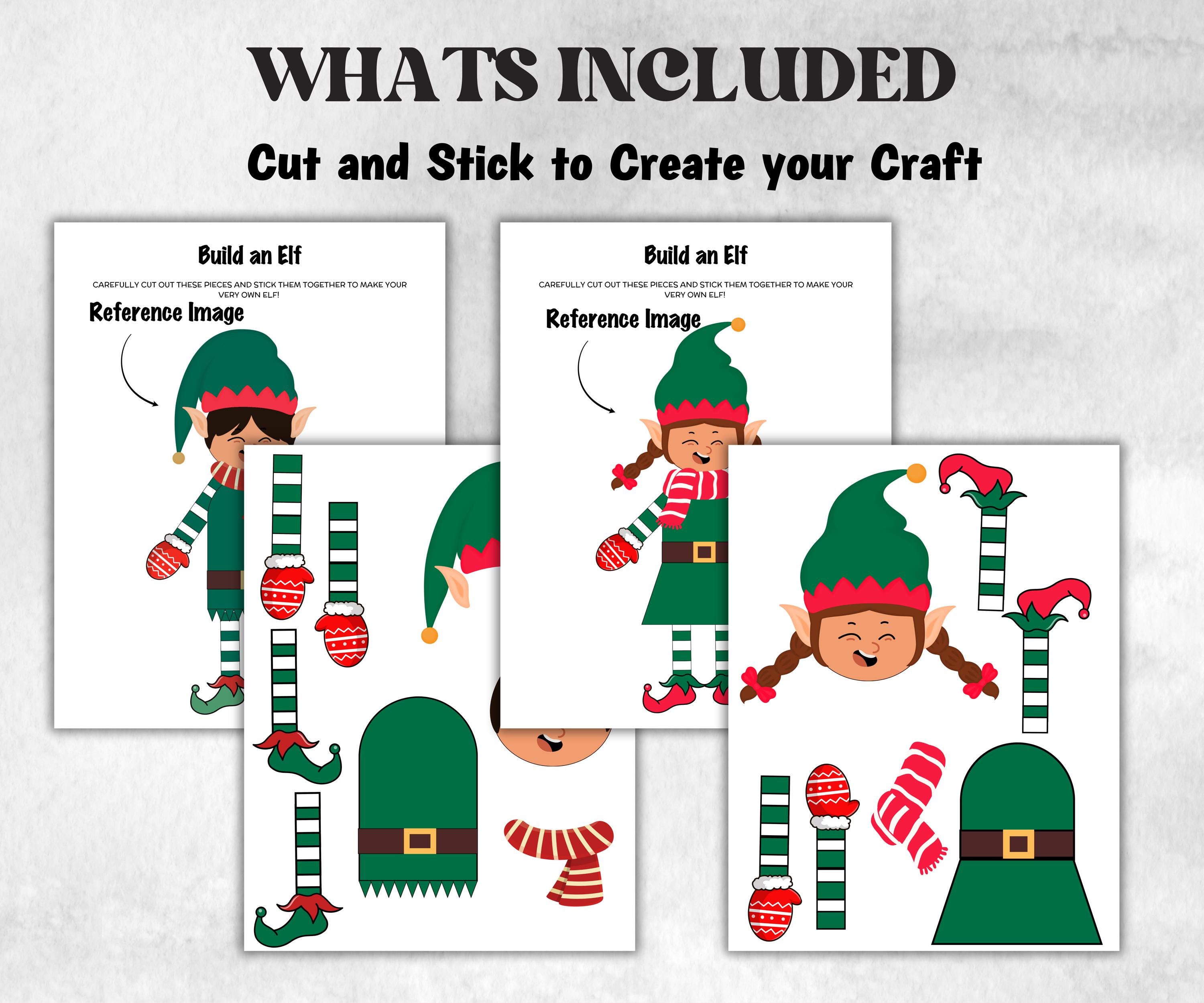 Build an Elf Printable, Preschool Activities, Holiday Unit Study, Prek ...