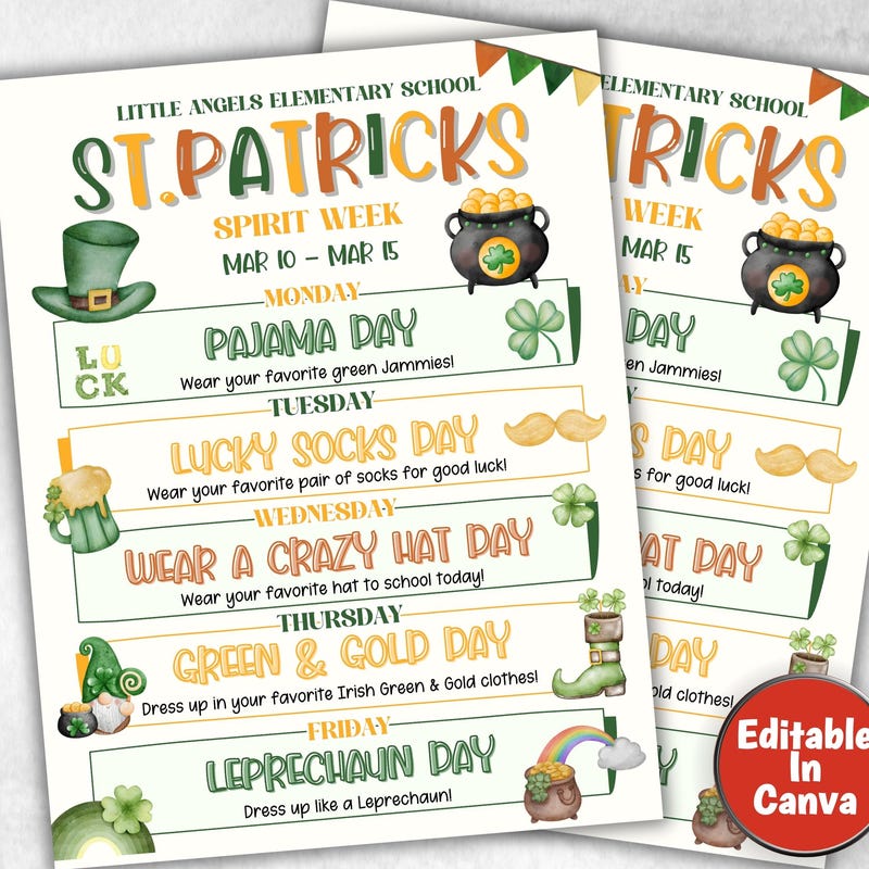 St Patricks Day Spirit Week - Etsy