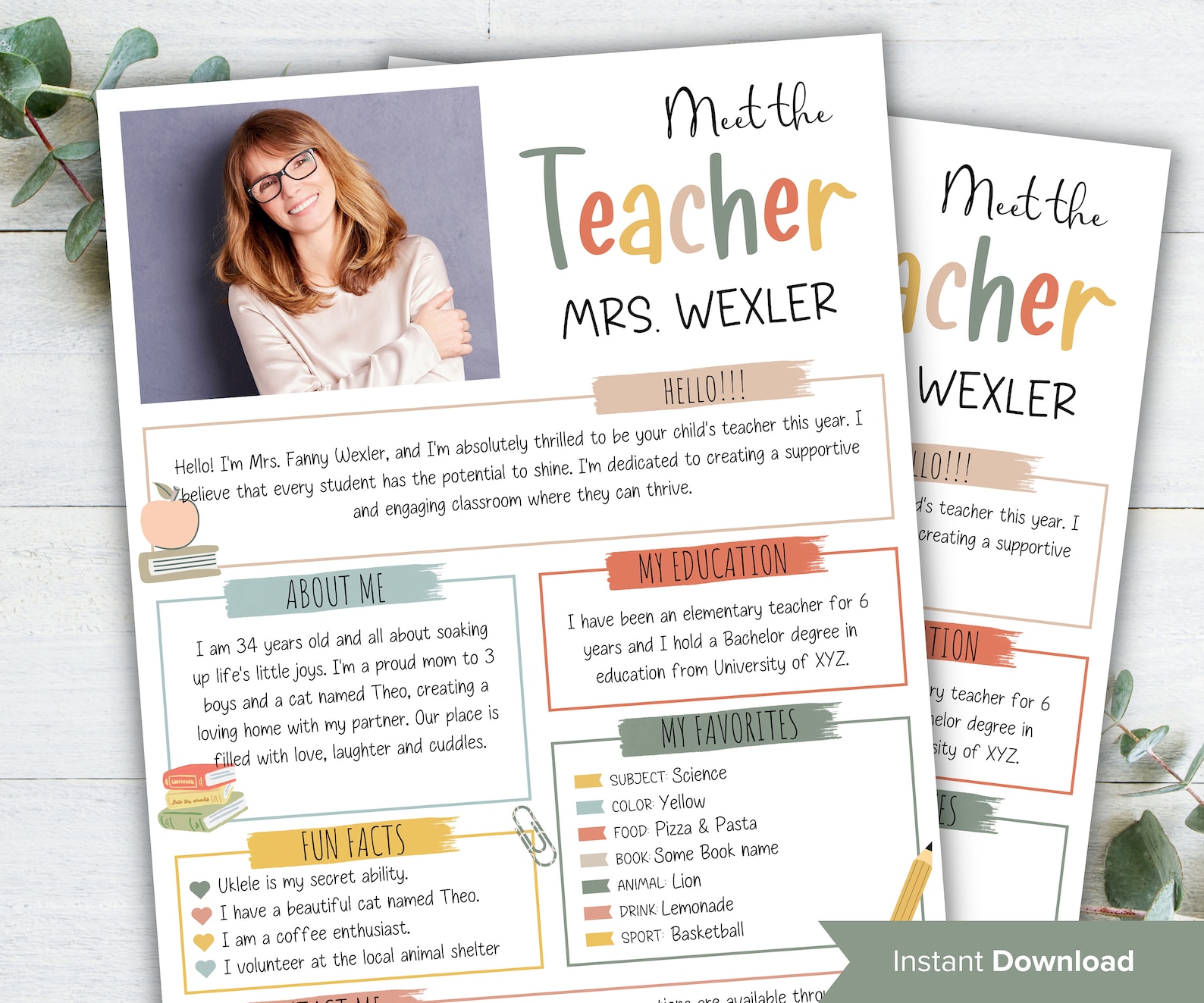 Meet the Teacher Editable I I Meet the Teacher Boho Template I Editable ...