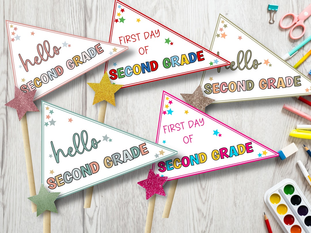 First Day of School Pennant Flag, 1st Day of School Pennant Flag, 2nd ...