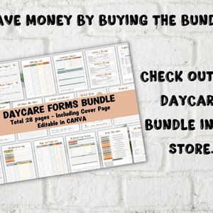 Printable Daycare Quick Note, Daycare Card, Daycare Folder ...
