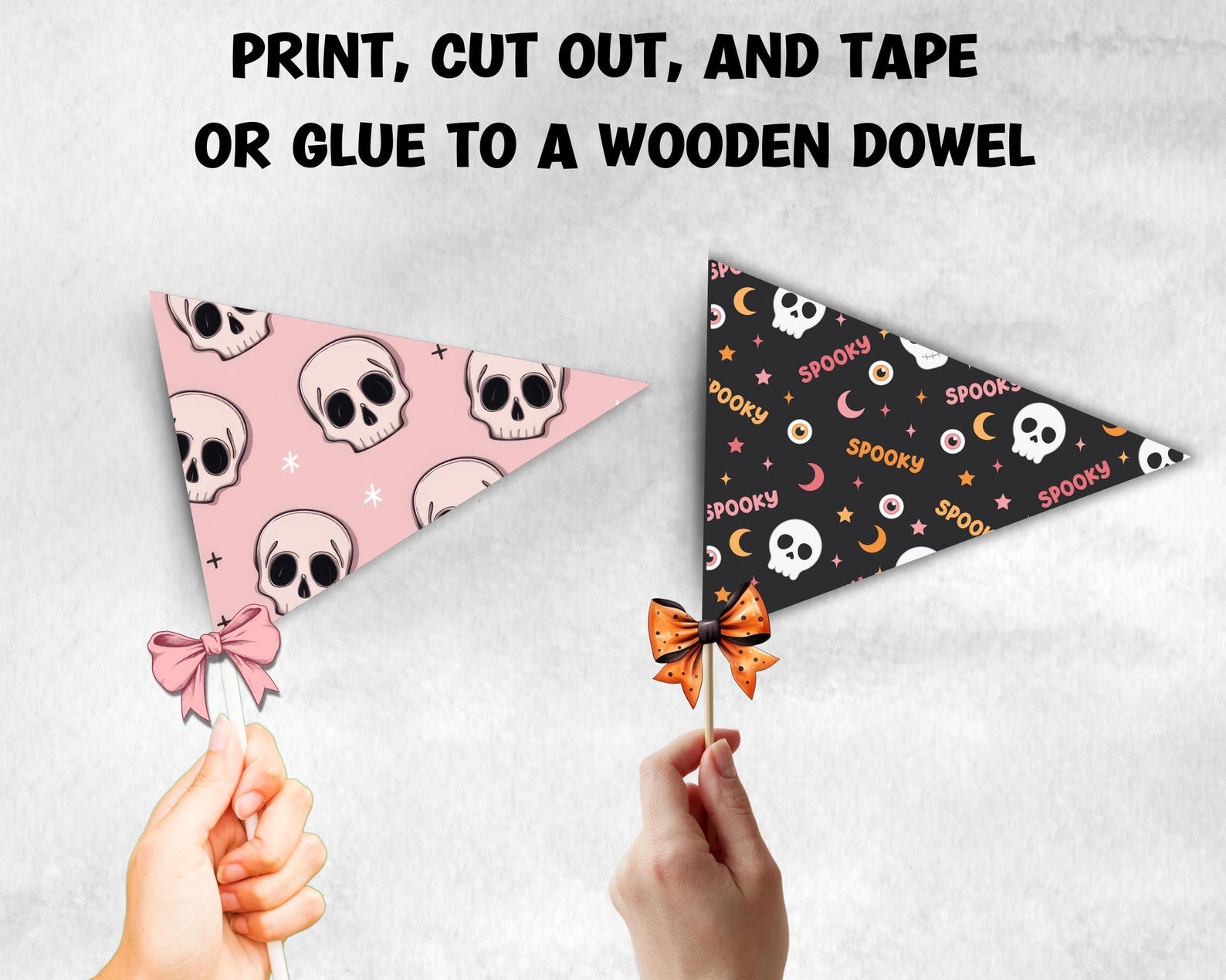 Halloween Photo Prop, Hey Boo Halloween Flag, Child Play Wand ...