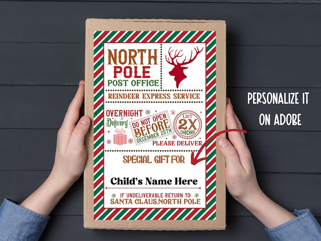 Elf Arrival I Editable Christmas Gift Labels I Editable Elf Shipping ...