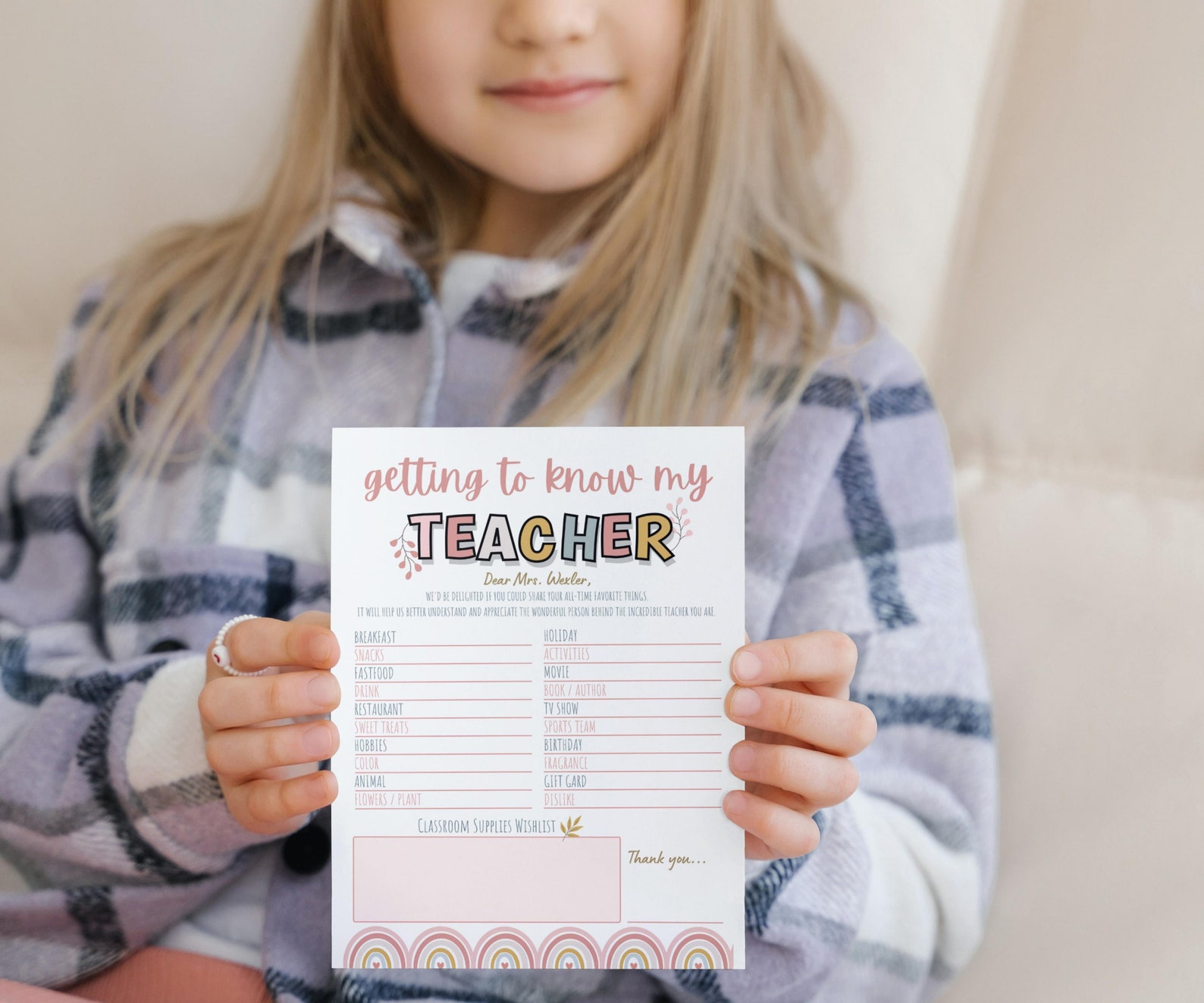 Getting to Know My Teacher I All About My Teacher I Teacher - Etsy