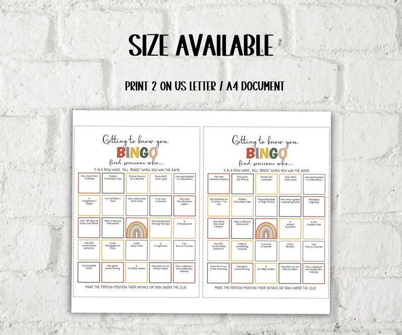 Find the Guest Human Bingo I Family Reunion Game I Team - Etsy
