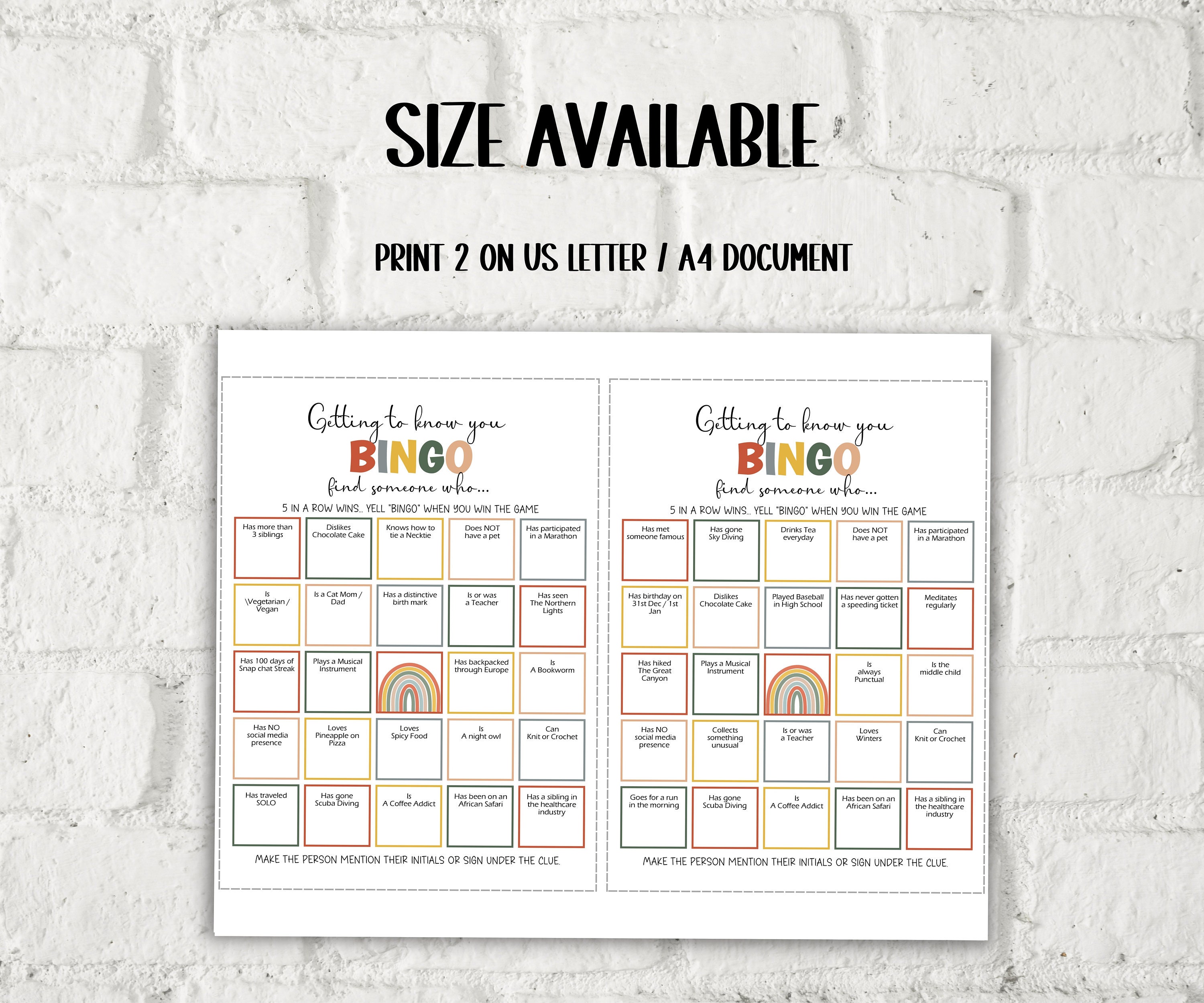 Find the Guest Human Bingo I Family Reunion Game I Team - Etsy
