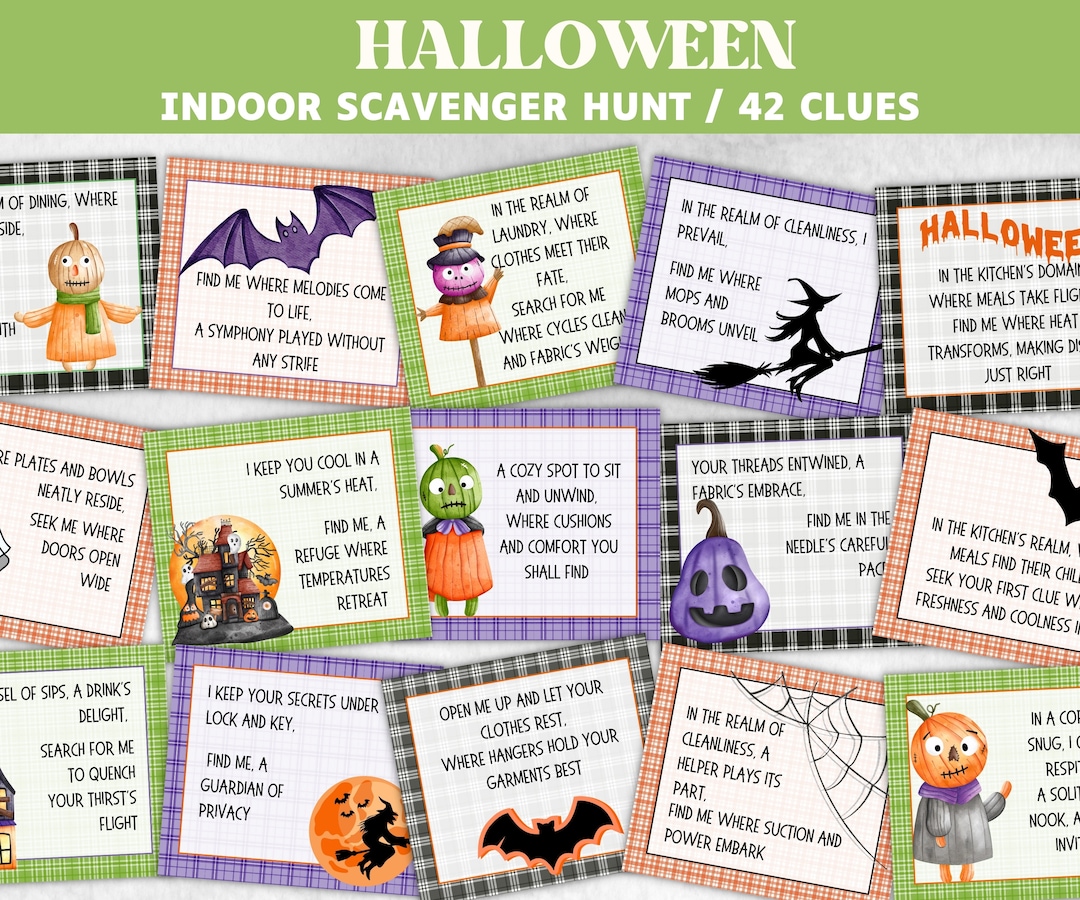 Halloween Scavenger Hunt for Kids and Teens, Scavenger Hunt for Kids ...