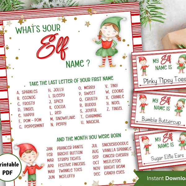 Whats Your Elf Name - Etsy