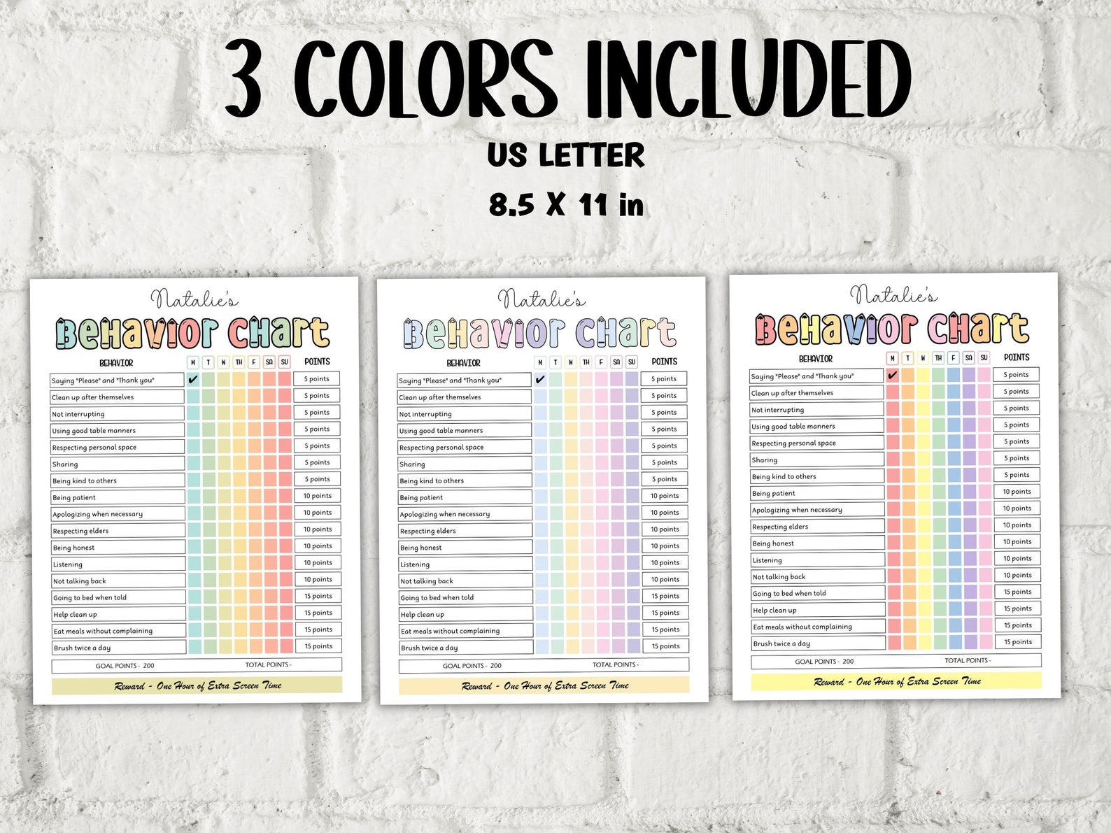 Good Behavior Tracking | Behavior Chart Kids | Kids Behavior Tracker ...