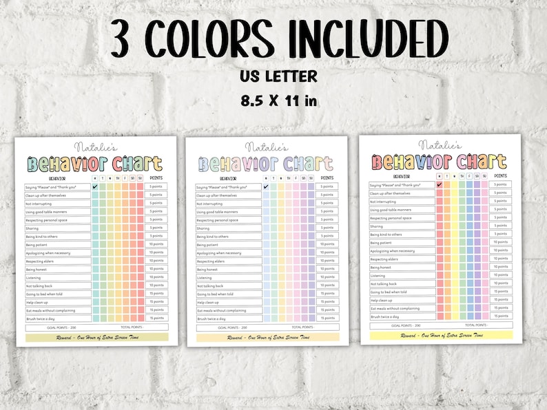 Good Behavior Tracking | Behavior Chart Kids | Kids Behavior Tracker ...