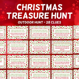 Outdoor Christmas Scavenger Hunt Christmas Gift Tags Games and Puzzles ...