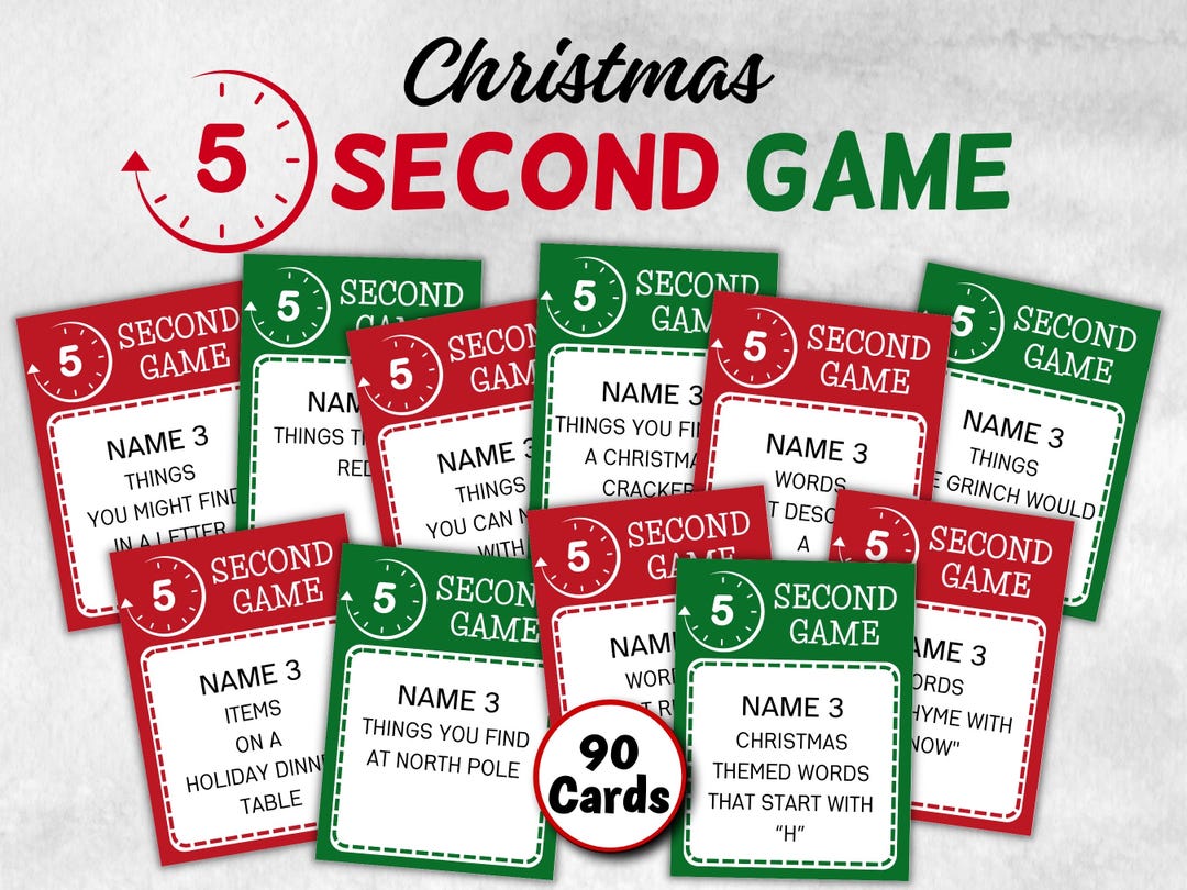 5 Second Christmas Game I Office Coworkers Game I Festive Brunch Ideas ...