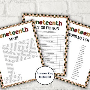 Juneteenth Games Bundle I Juneteenth Activities I African American ...