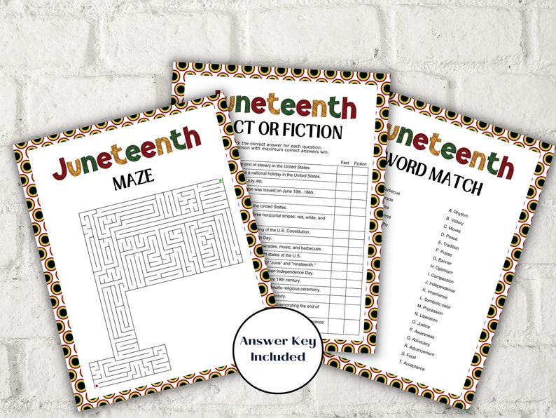 Juneteenth Games Bundle I Juneteenth Activities I African - Etsy