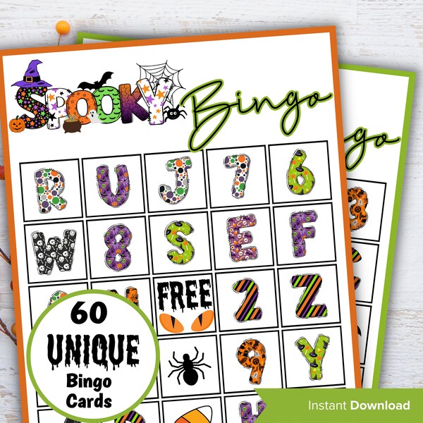Halloween Mix and Mingle Bingo - Etsy