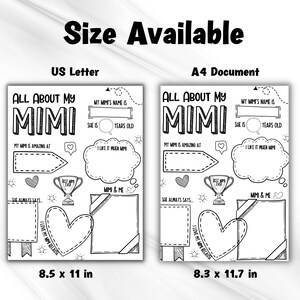 All About My Mama Gift I Mothers Day Printable Gift Mothers Day ...