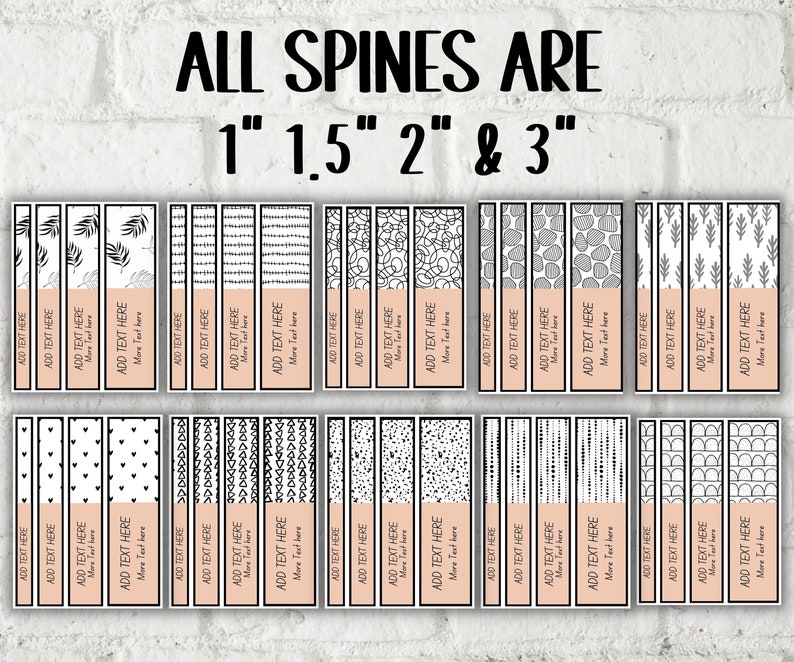 Editable Binder Covers and Spines I Printable Binder Cover I - Etsy