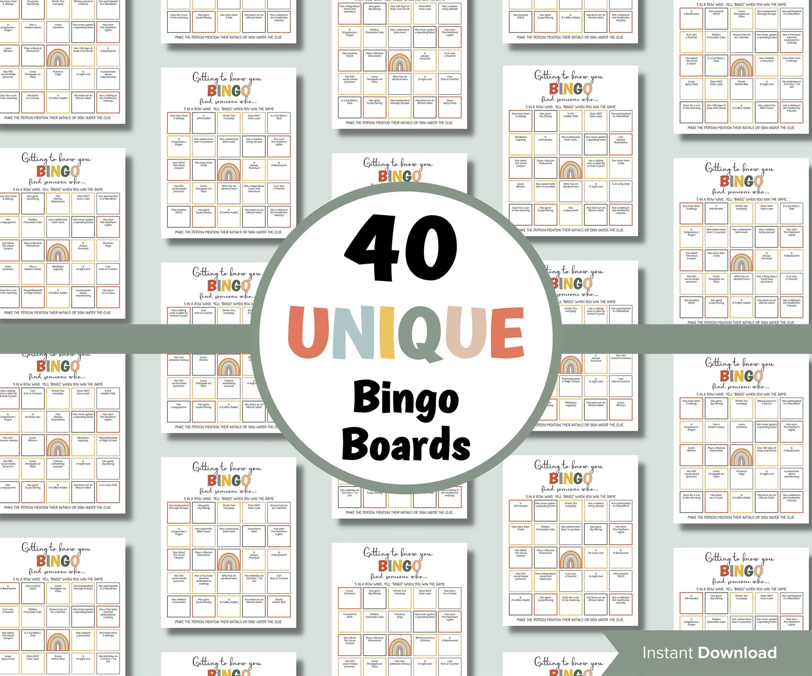 Find the Guest Human Bingo I Family Reunion Game I Team - Etsy