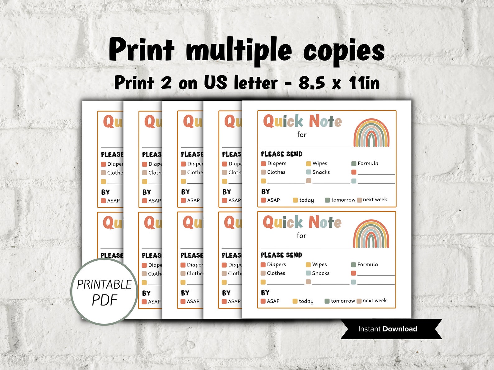 Printable Daycare Quick Note Daycare Card Daycare Folder - Etsy Canada