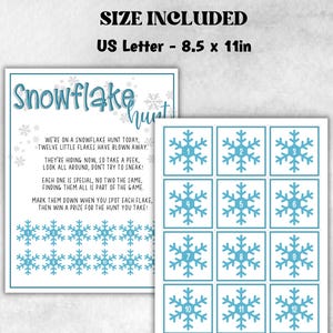 Snowflake Scavenger Hunt, Kids Snowflake Theme Party, Snowflake ...