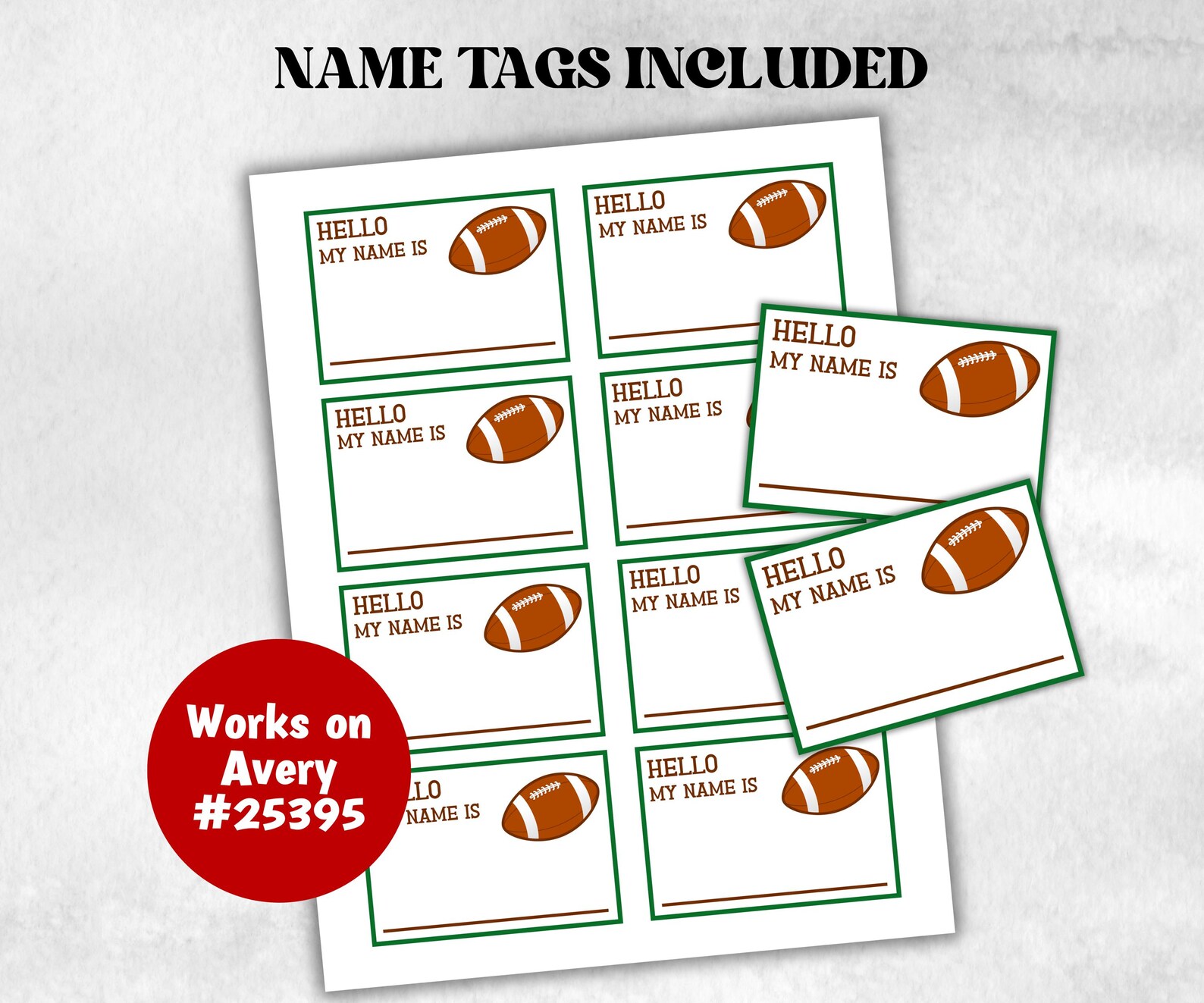 What is Your Football Name Printable Game, Office Party, Daycare Name ...