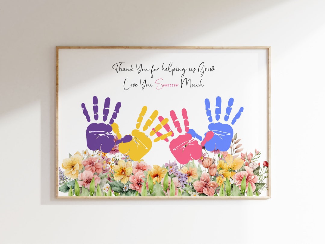 Baby Toddler Keepsake | Keepsake Craft Diy Gift Card | Handprint Gifts ...
